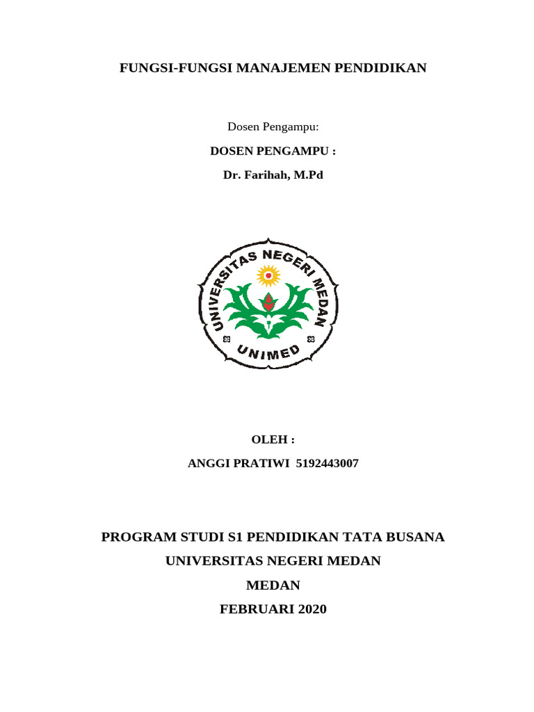 Fungsi Manajemen Pendidikan Pdf