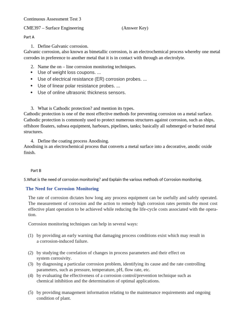 CAT 3 Answer Key | PDF