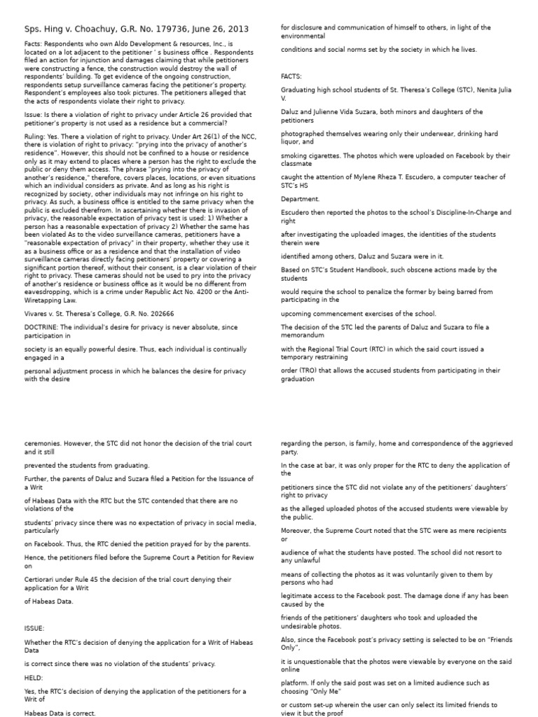 Const2 Section 3 Cases | PDF