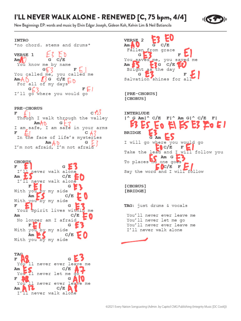 BASS - I'Ll Never Walk Alone - Ver.2 - C | PDF