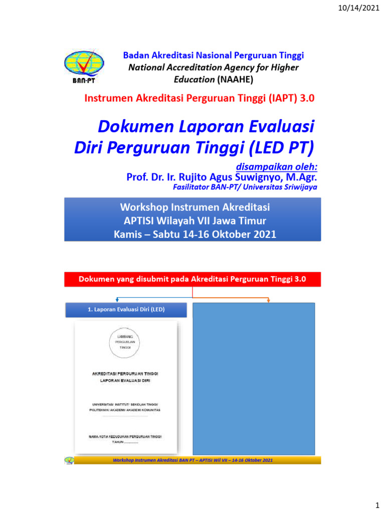 Dokumen LED PT IAPT 3.0 - Materi Prof. Rujito | PDF