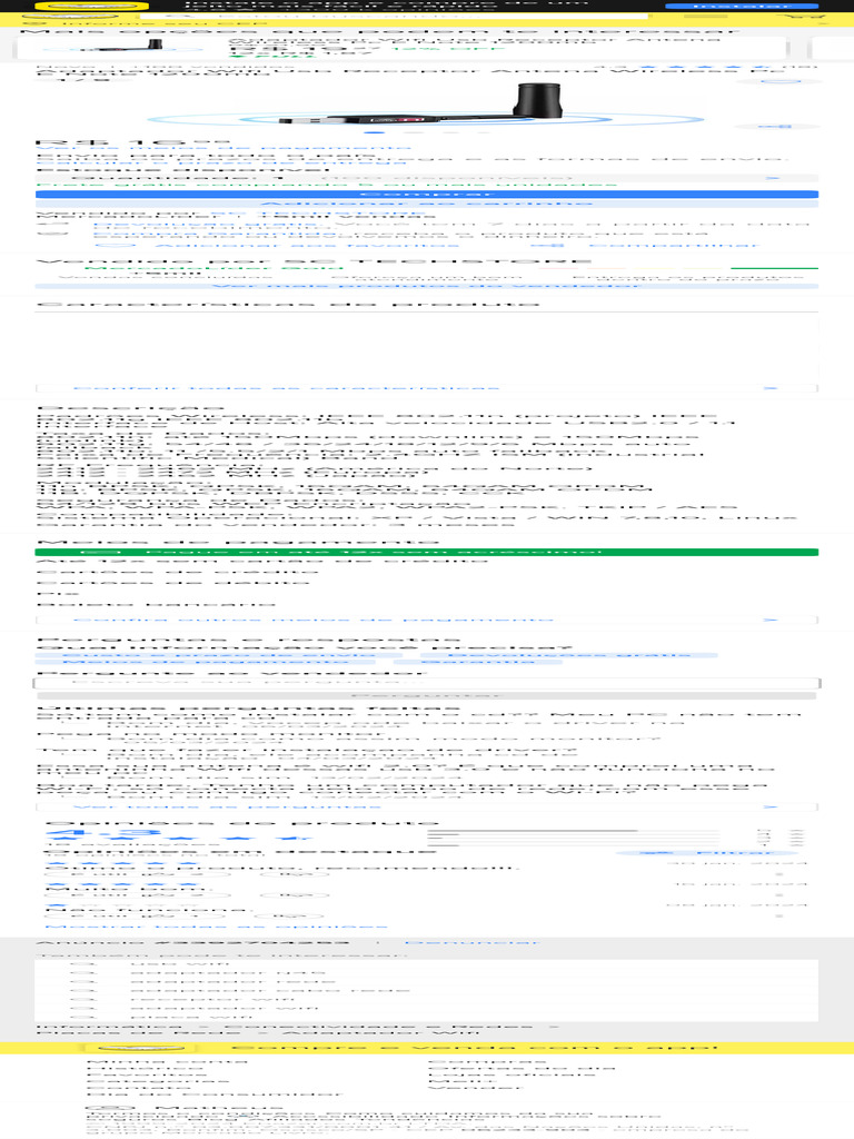 Adaptador Wifi Usb Receptor Antena Wireless PC E Note 1200mb Parcelamento Sem Juros | PDF