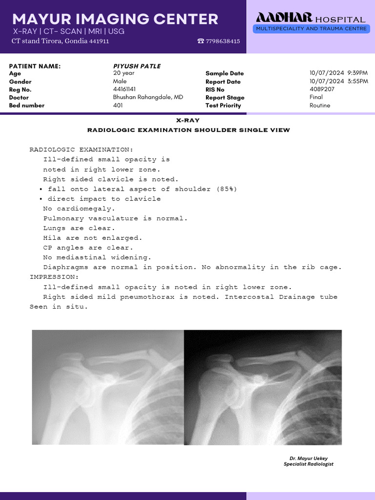 Mri Report | PDF