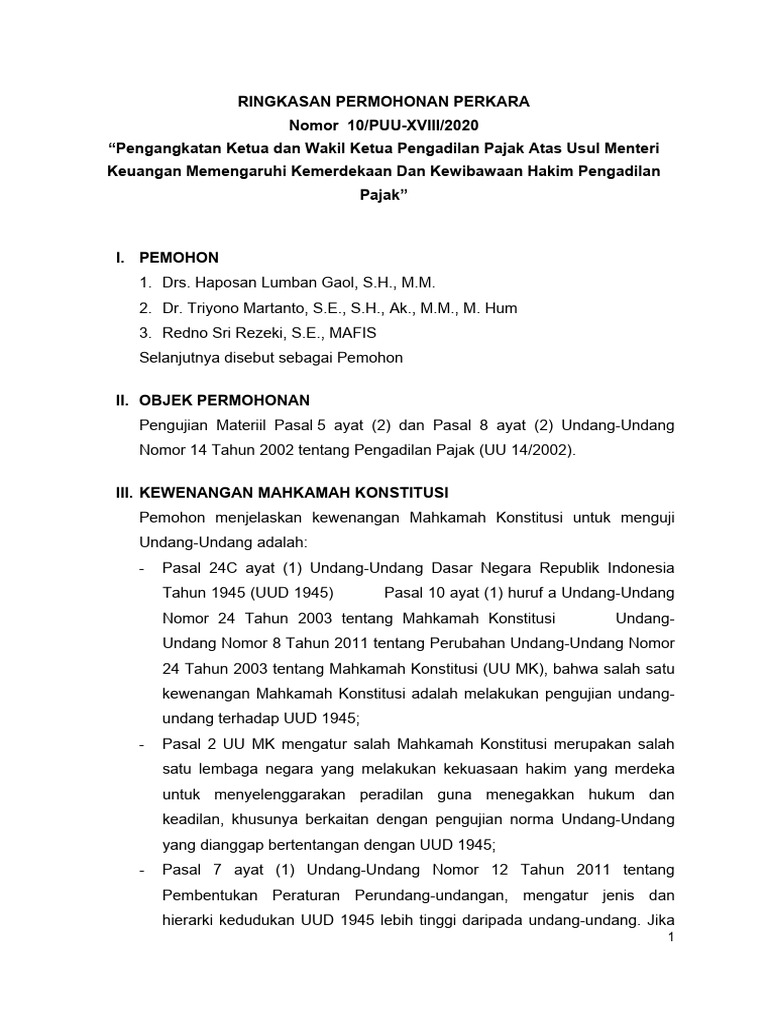Resume Perkara 2074 Perkara No 10 | PDF