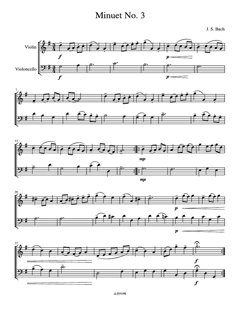 Minuet No. 3 | PDF
