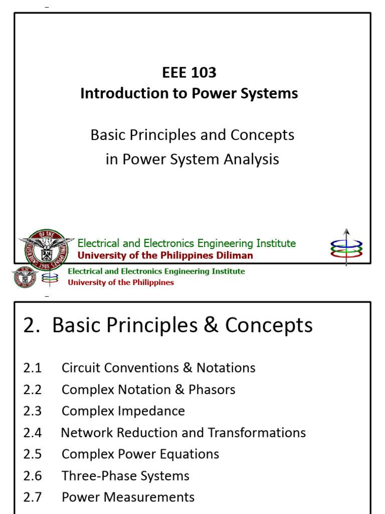 EEE 103 Lecture 2 Basic Principles | PDF