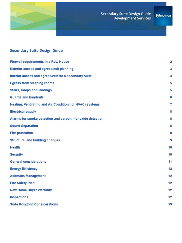 Secondary Suite Design Guide | PDF | Door | Stairs