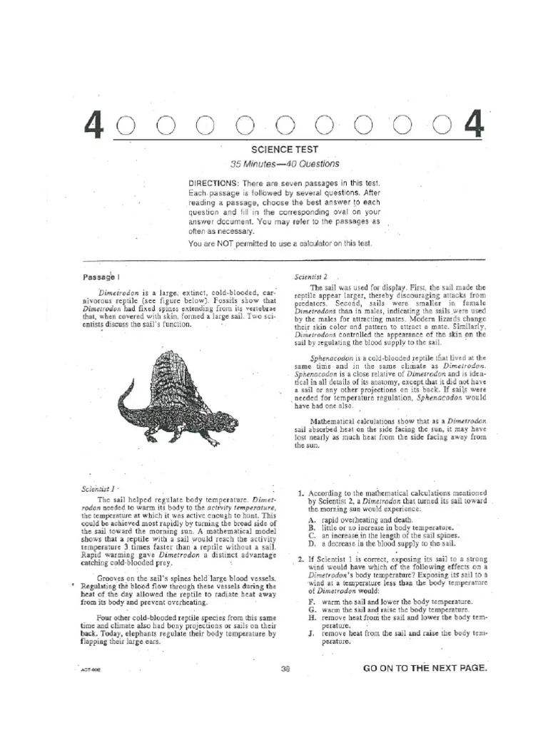 2005 APR Form 60E ACT SCI Q | PDF