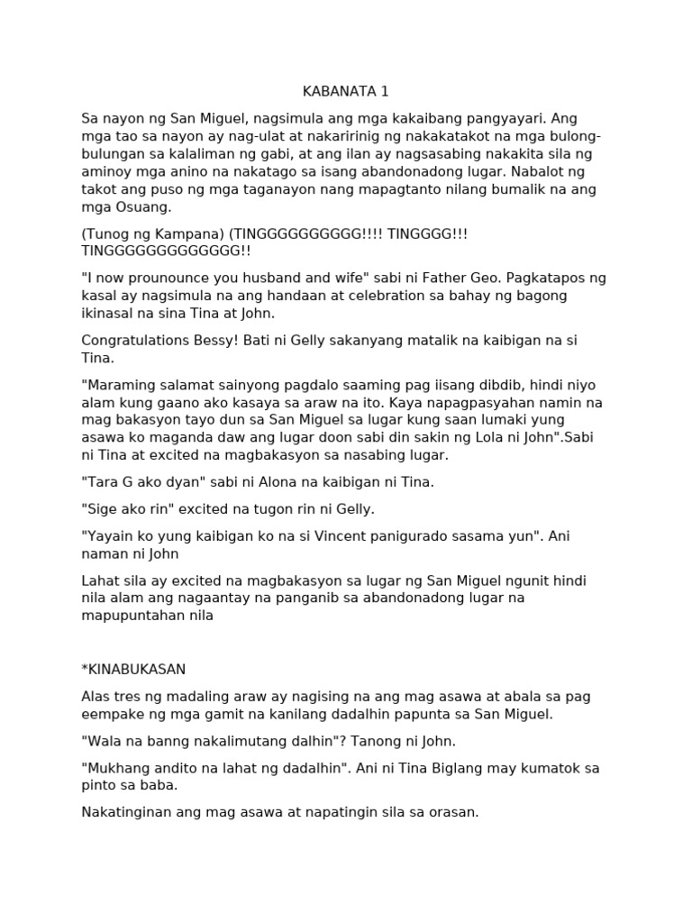 Group 1 - Osuang | PDF