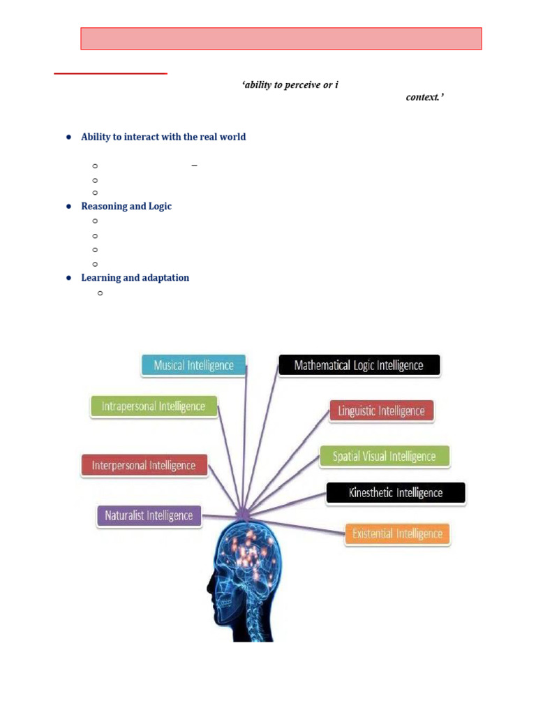 Unit 1 Intro To AI | PDF