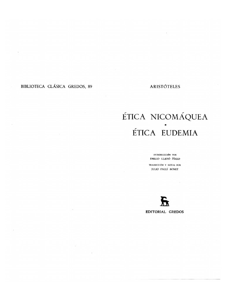 Ética Nicomáquea Libro II y V - Aristóteles | PDF