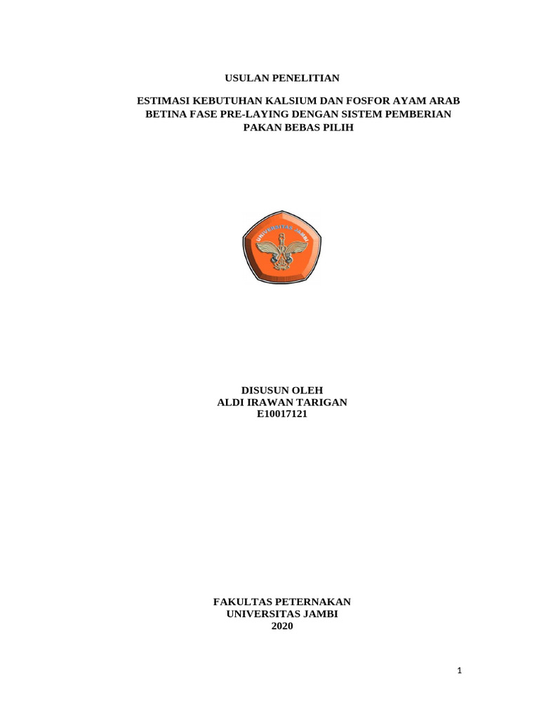 Aldi Tarigan Proposal Pre Laying | PDF