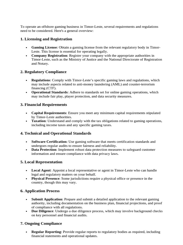 Timor Leste Req | PDF