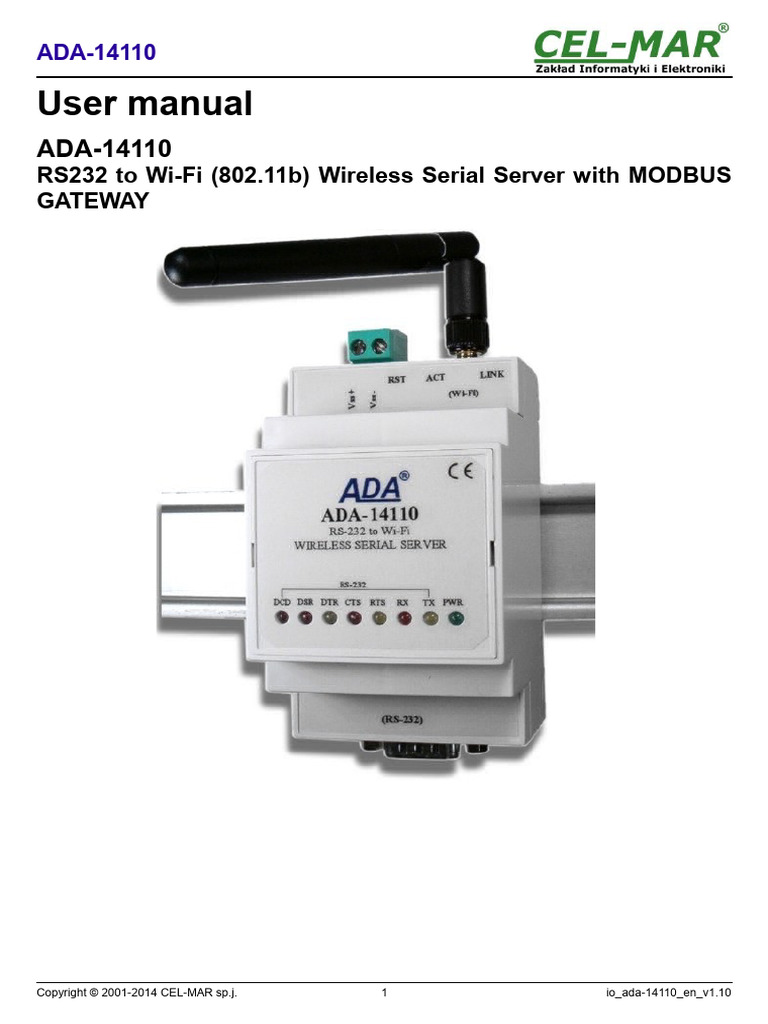 Io Ada-14110 en v1.10 | PDF