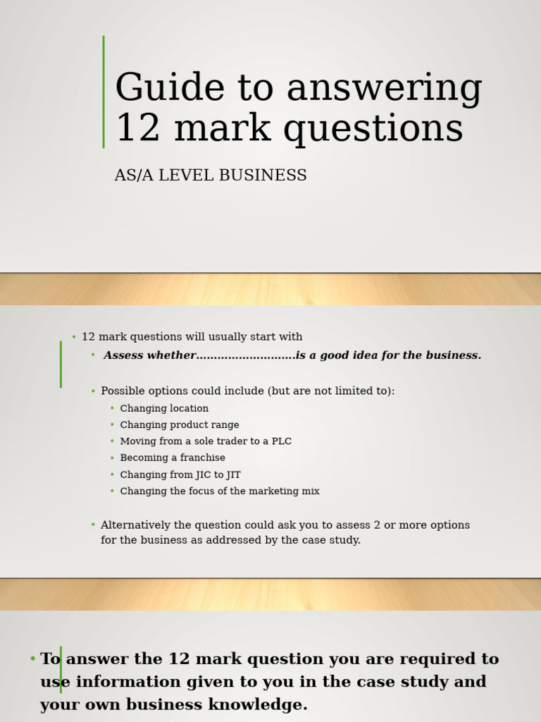 Strategy For 12 Mark Questions | PDF