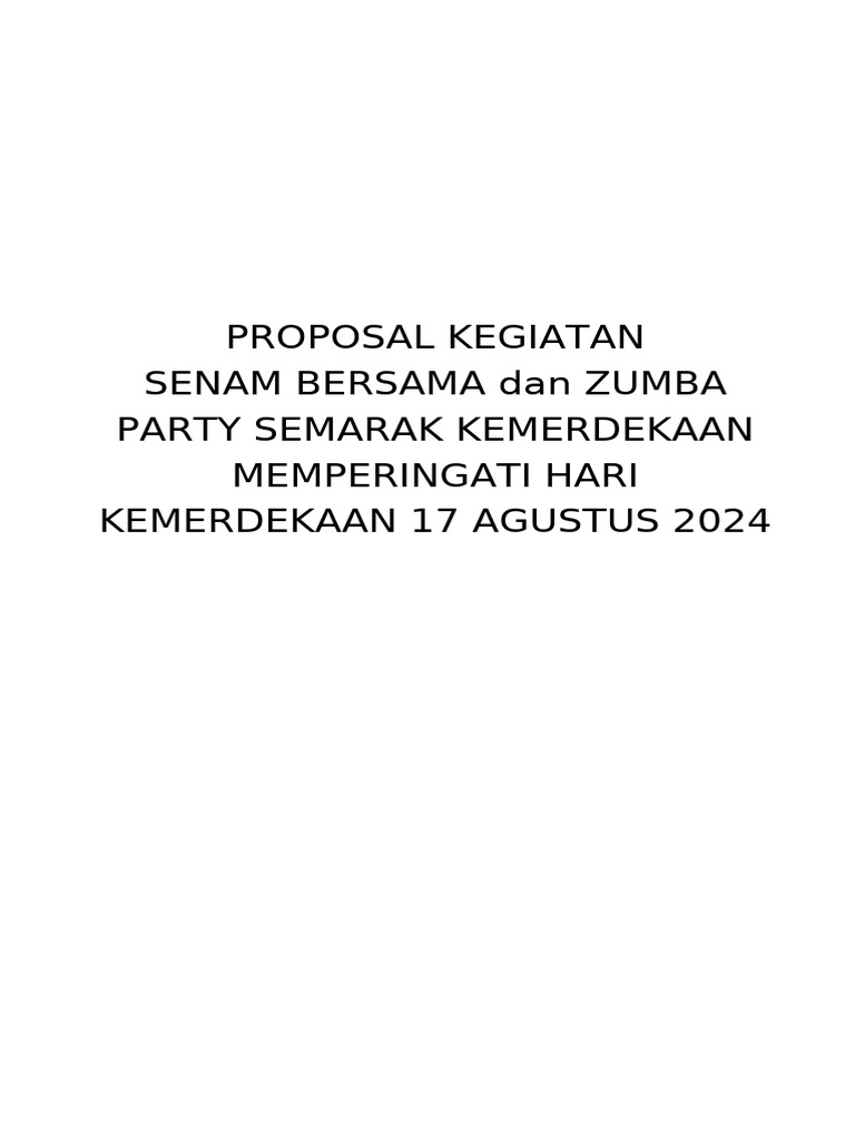 proposal senam | PDF