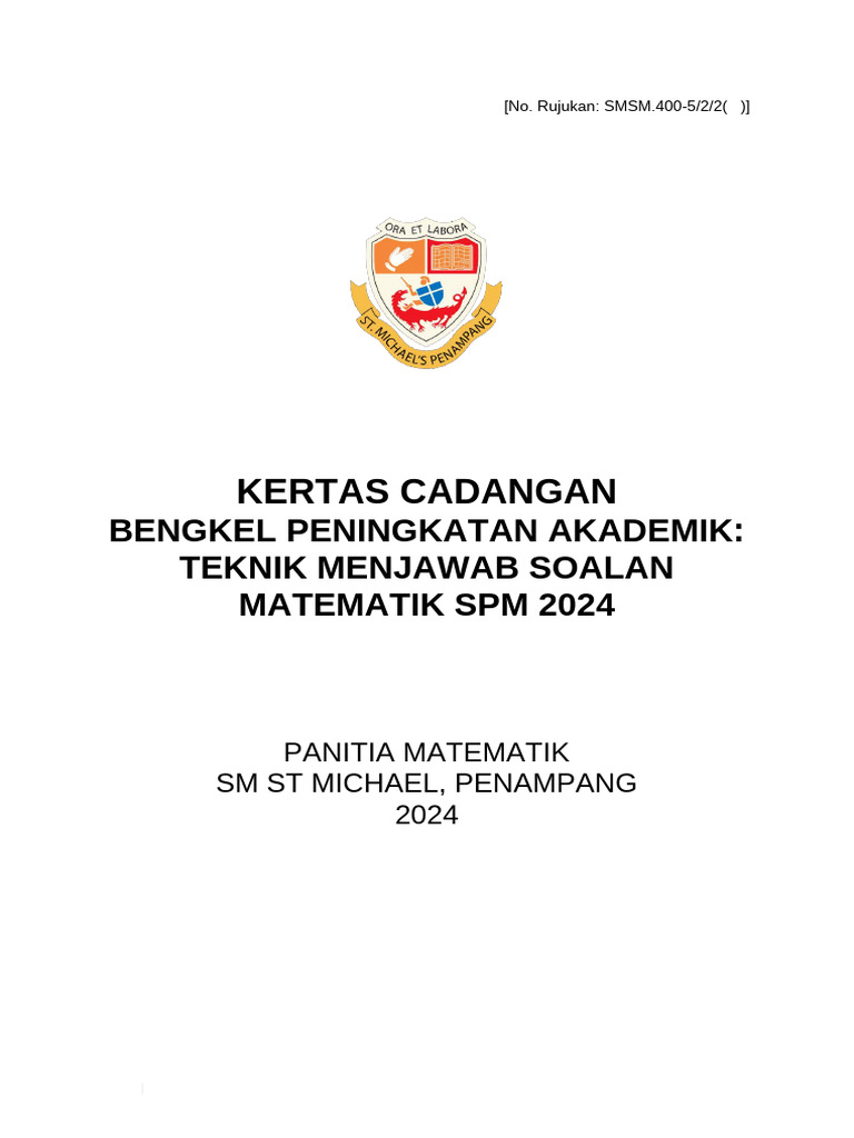 Contoh Format Kertas Kerja | PDF