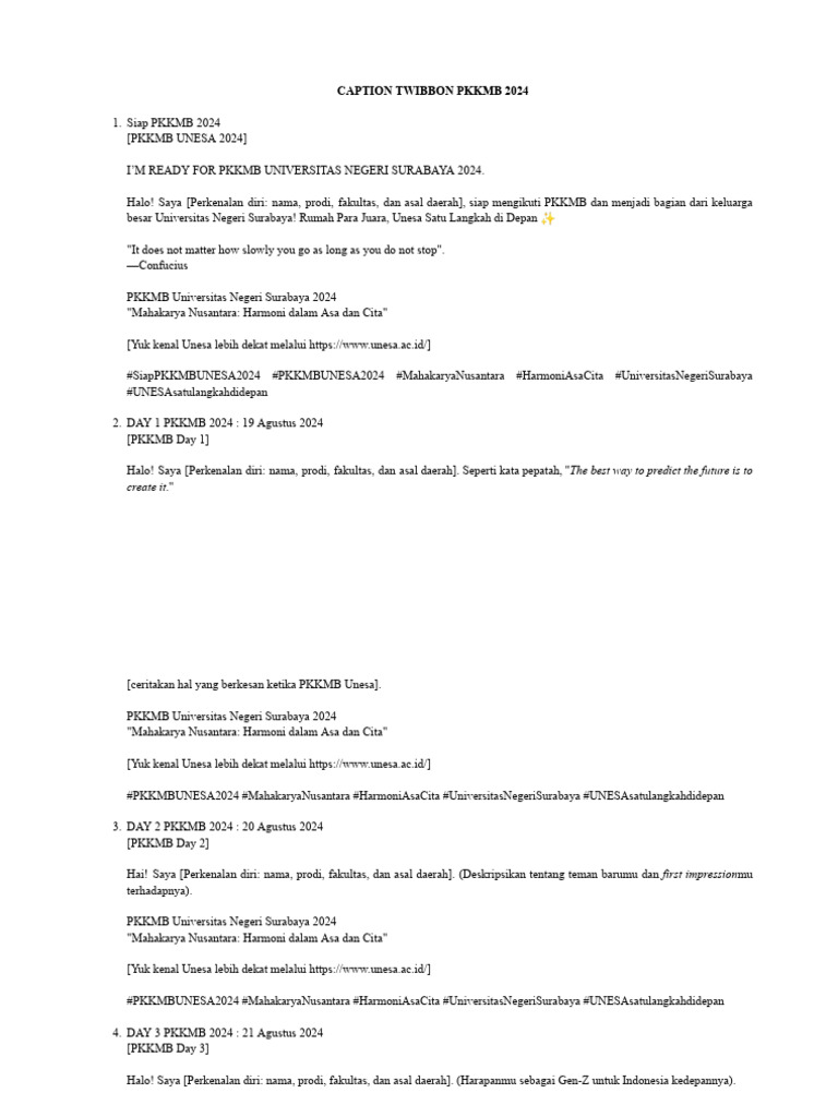 Caption Twibbon | PDF