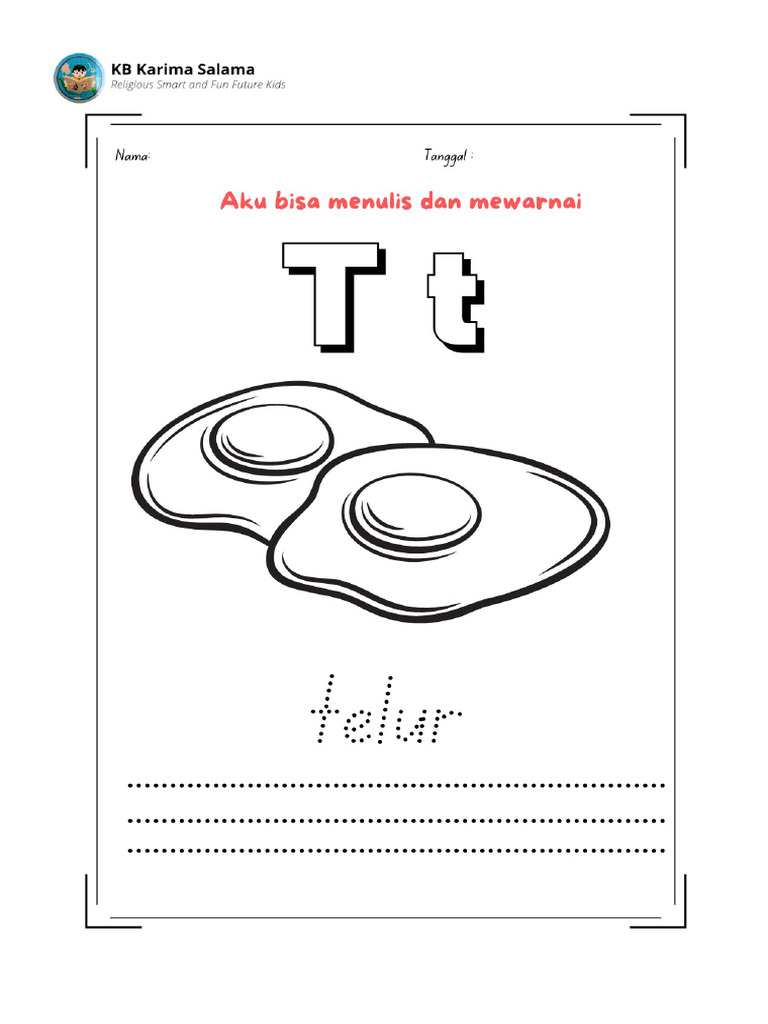 Lembar Kerja Tema Kebutuhanku Subtema Makanan Minuman | PDF