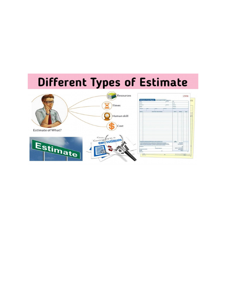 What Is Estimate - Different Types of Estimate | PDF