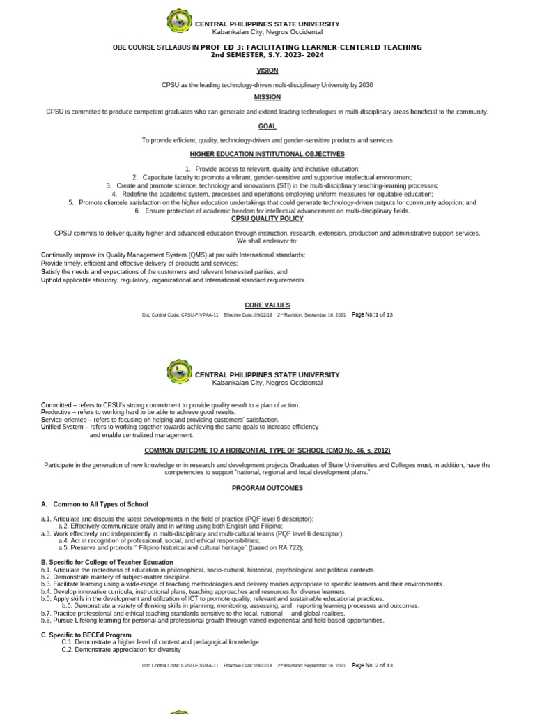 PROF ED 3 BECEd | PDF