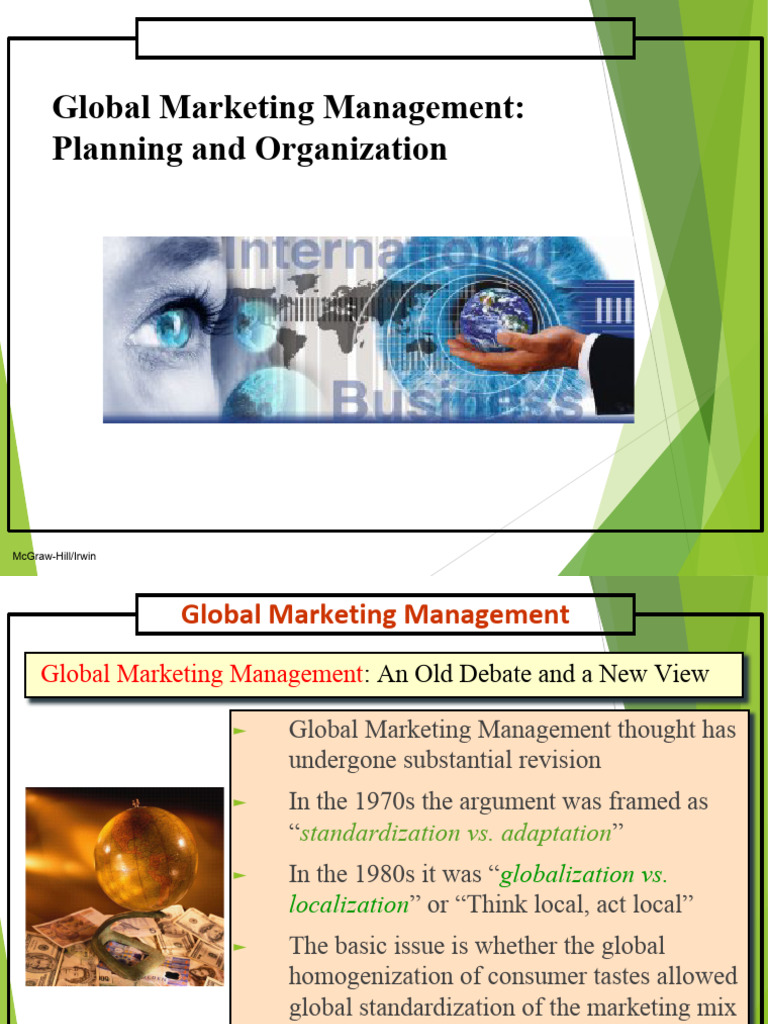 Global Marketing Management-Planning and Organization | PDF