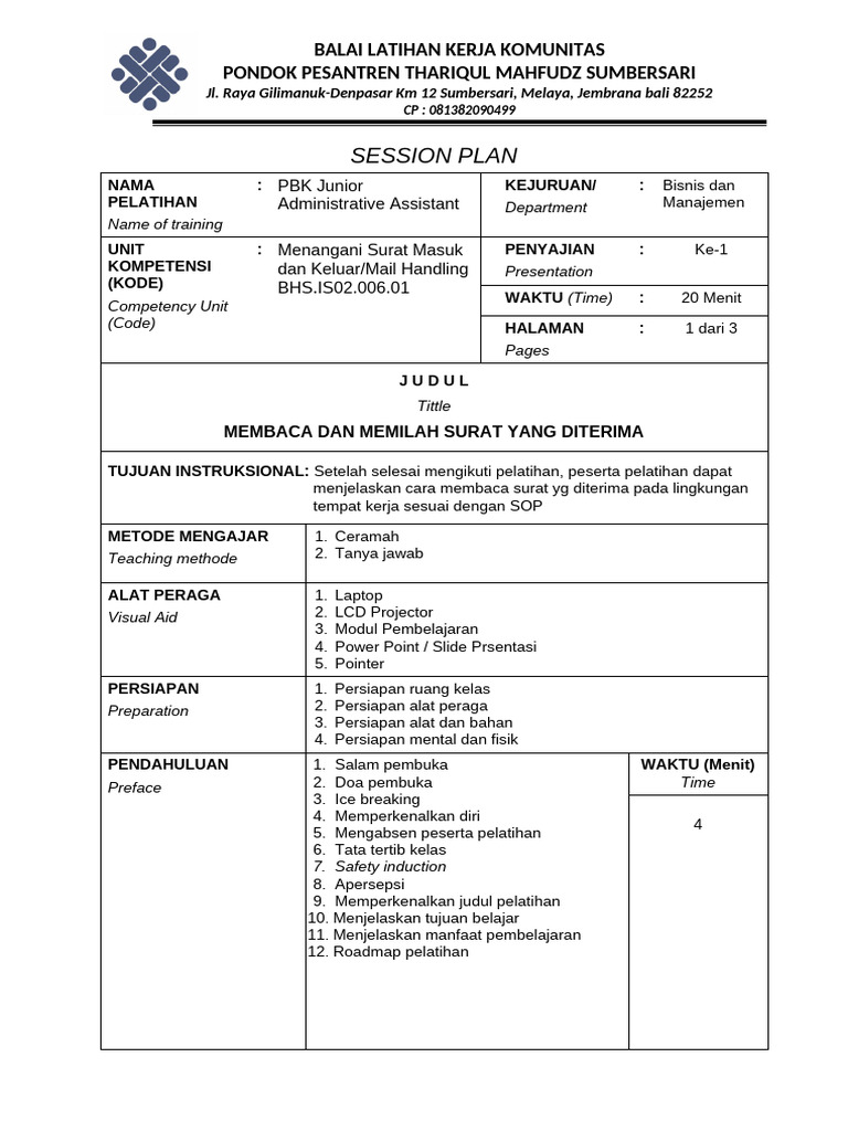 2temp-Session Plan | PDF