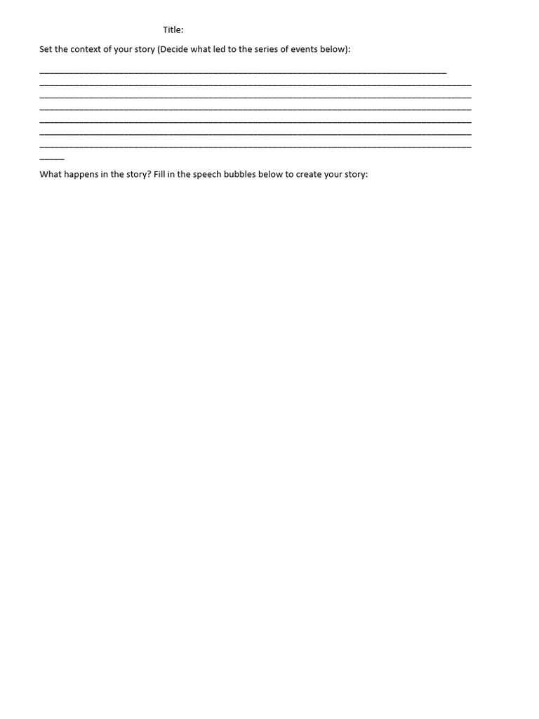 Narrative Worksheet | PDF