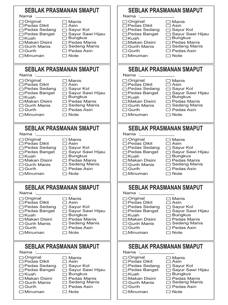 Seblak Prasmanan | PDF