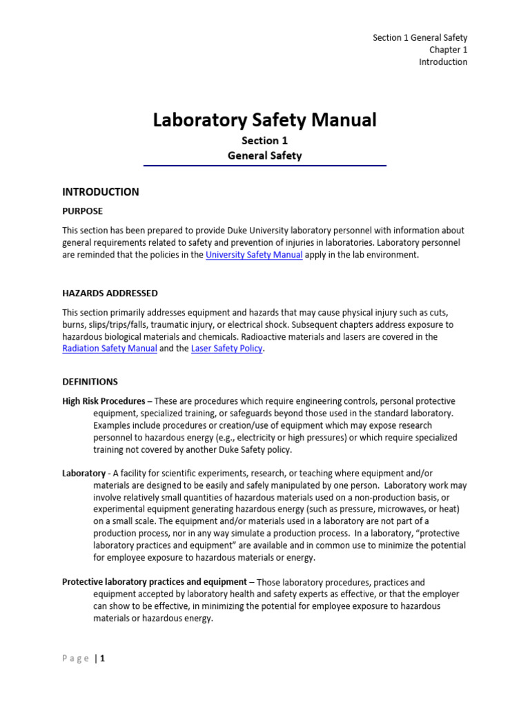 Section 1 GeneralSafety | PDF