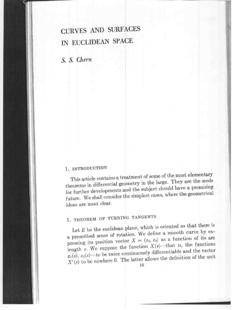 Chern-Curves and Surfaces in Euclidean Spaces | PDF