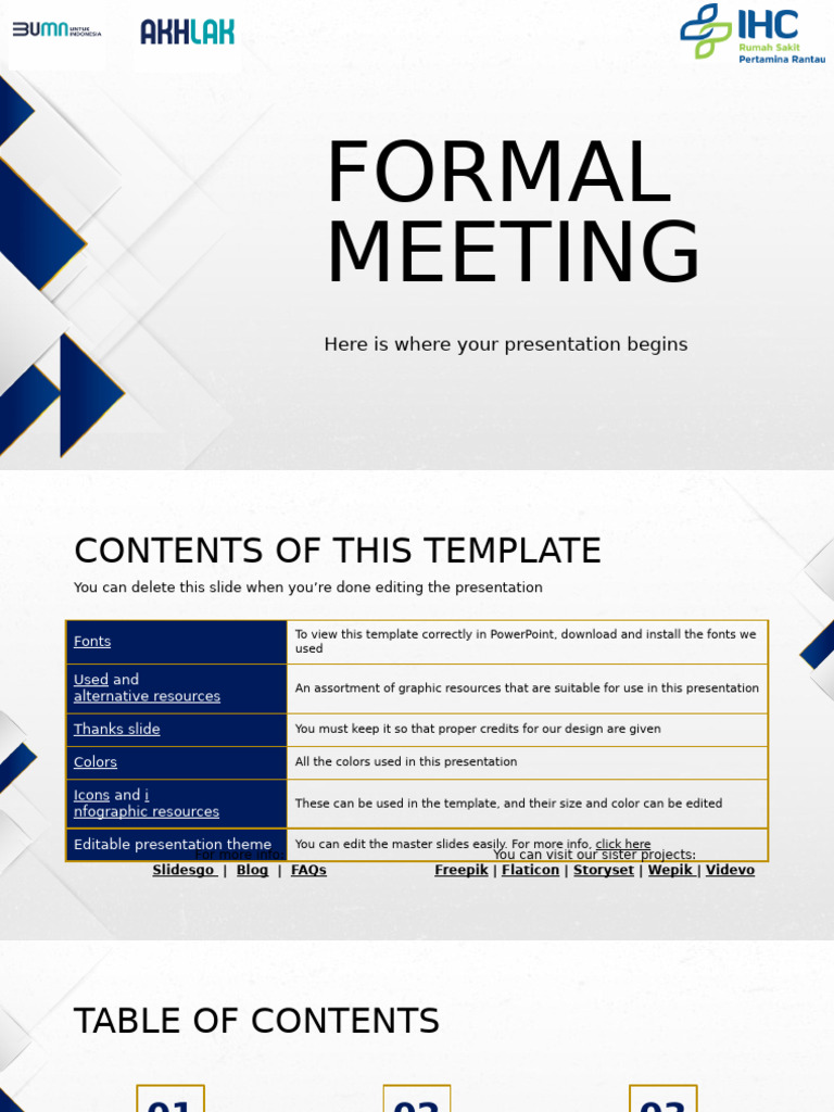 Formal Meeting by Slidesgo | PDF