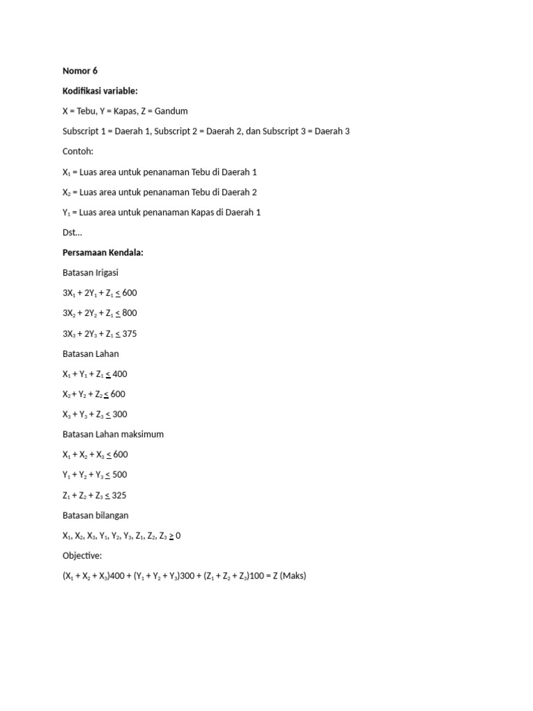 Jawaban Soal Linear Programming | PDF