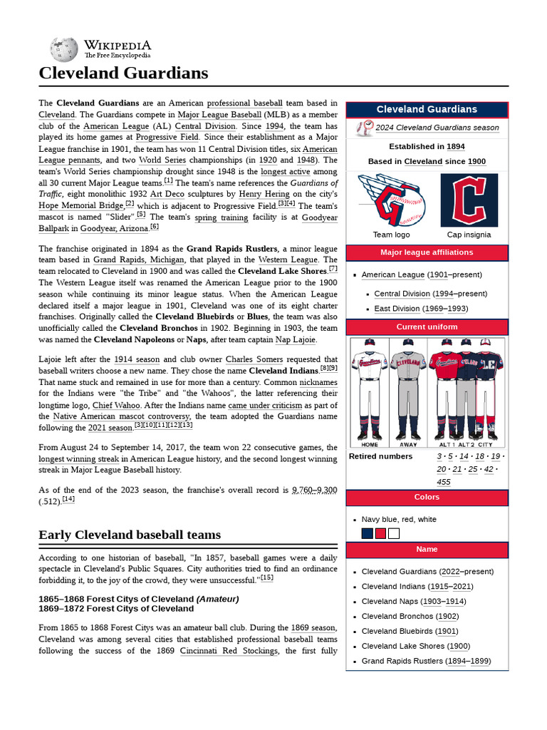 Cleveland Guardians | PDF