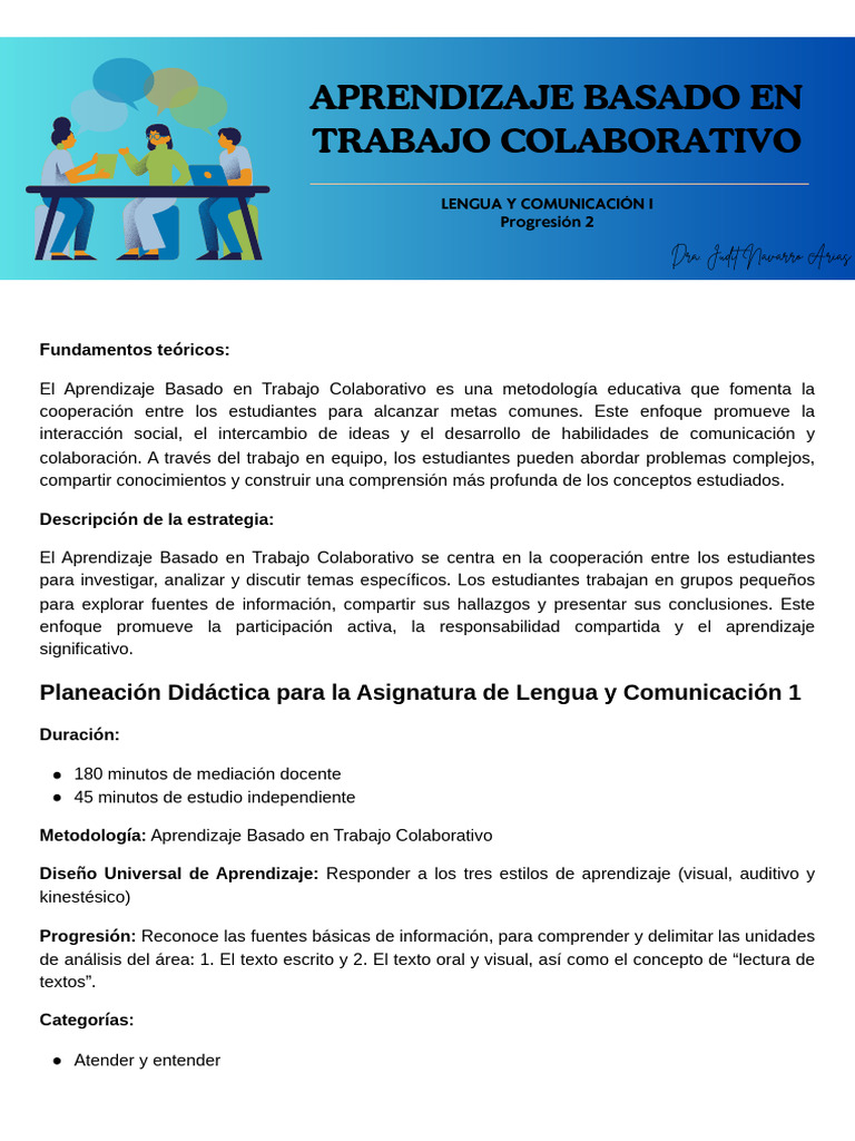 Aprendizaje Basado | PDF