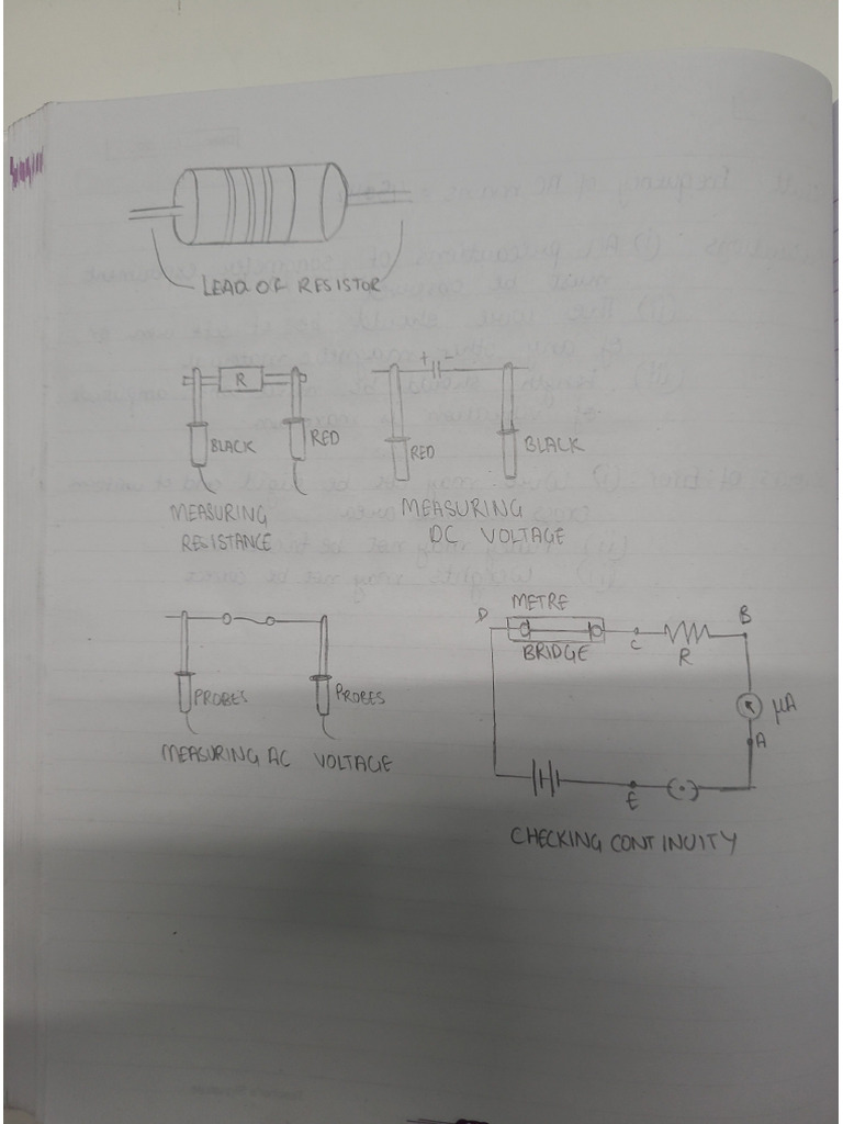 Activity 1 - To Measure Resistance, Voltage, Current and Check ...