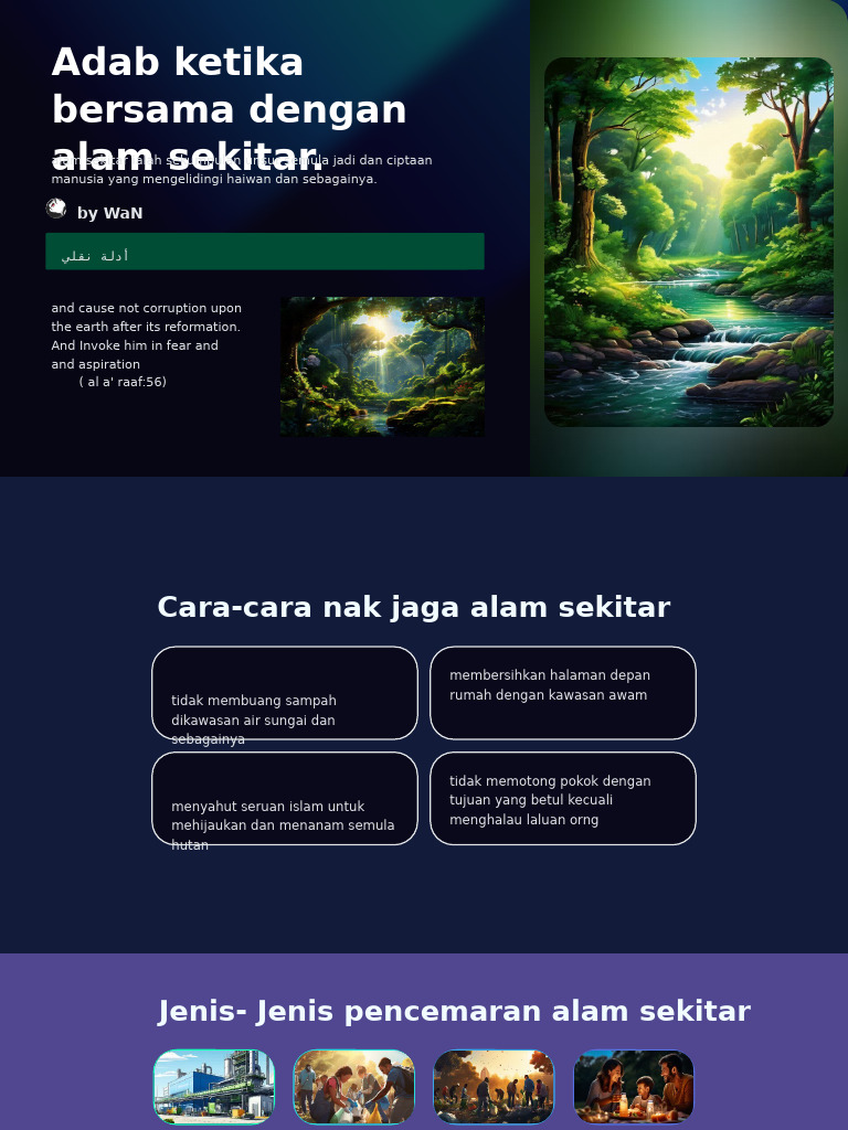 Adab Ketika Bersama Dengan Alam Sekitar | PDF