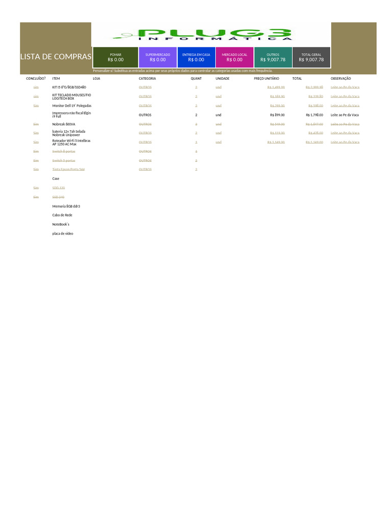 Lista de Compras1 | PDF