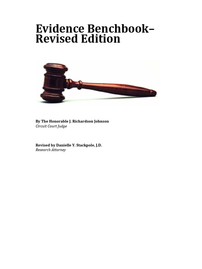 Evidence Bench Book | PDF