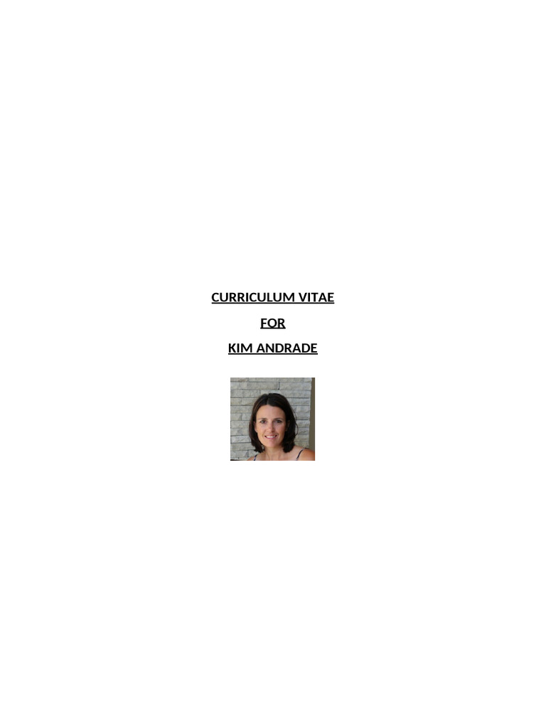 Kim Andrade CV 2024 | PDF