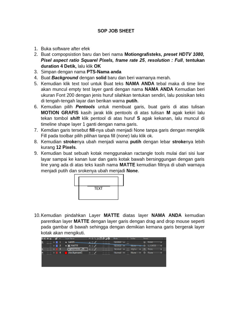 SOP Jobsheet PTS | PDF