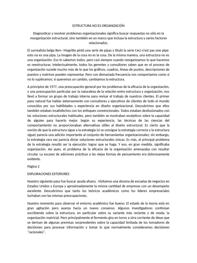 Structure Is Not Organization | PDF