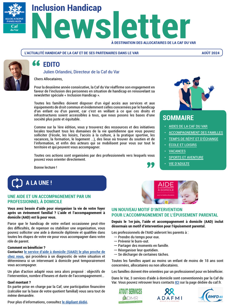 Newsletter Inclusion Handicap 2024 | PDF