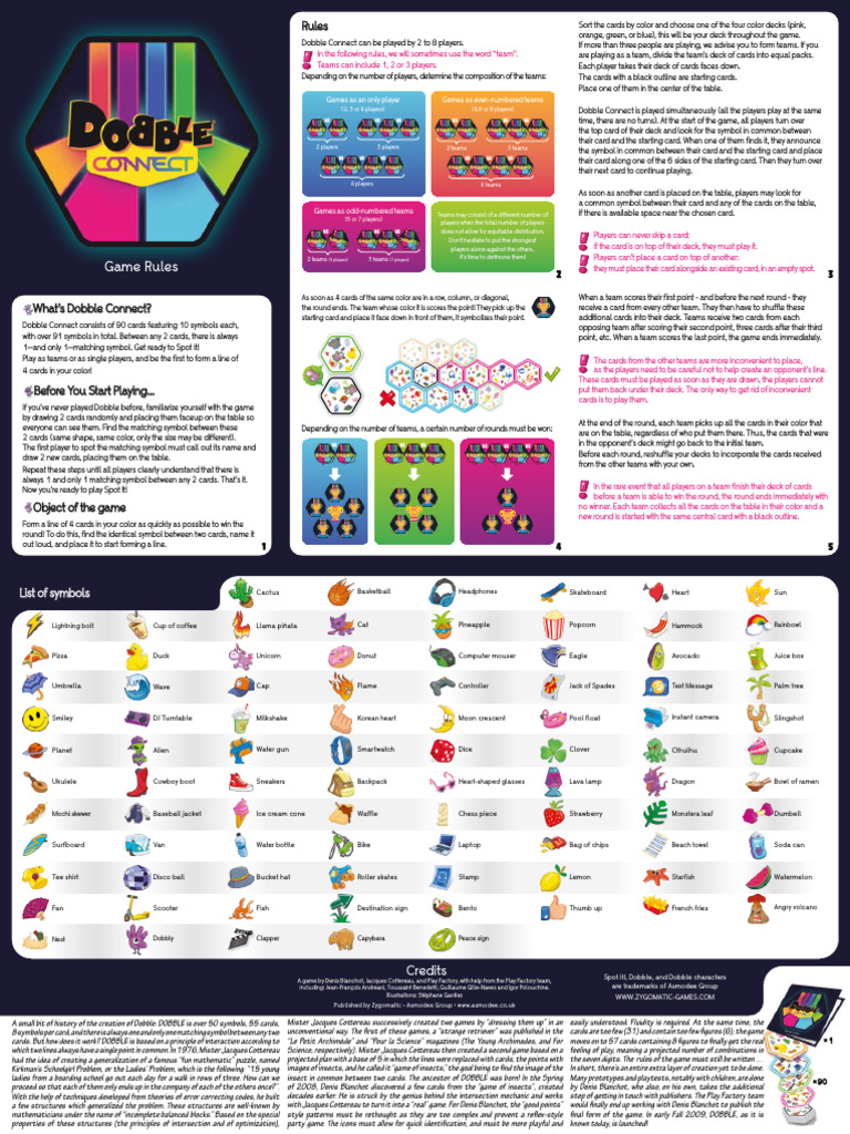 Dobble Connect Rules | PDF | Playing Cards