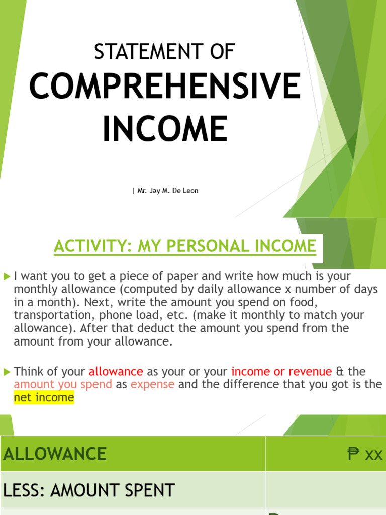 Statement of Comprehensive Income | PDF