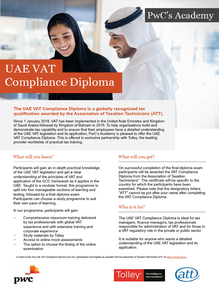 PWC - S Academy UAE VAT Compliance Diploma - 2022 (6) - 0 | PDF