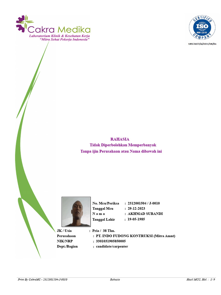 Fit With Note Berat-Akhmad Subandi-J-0010 | PDF