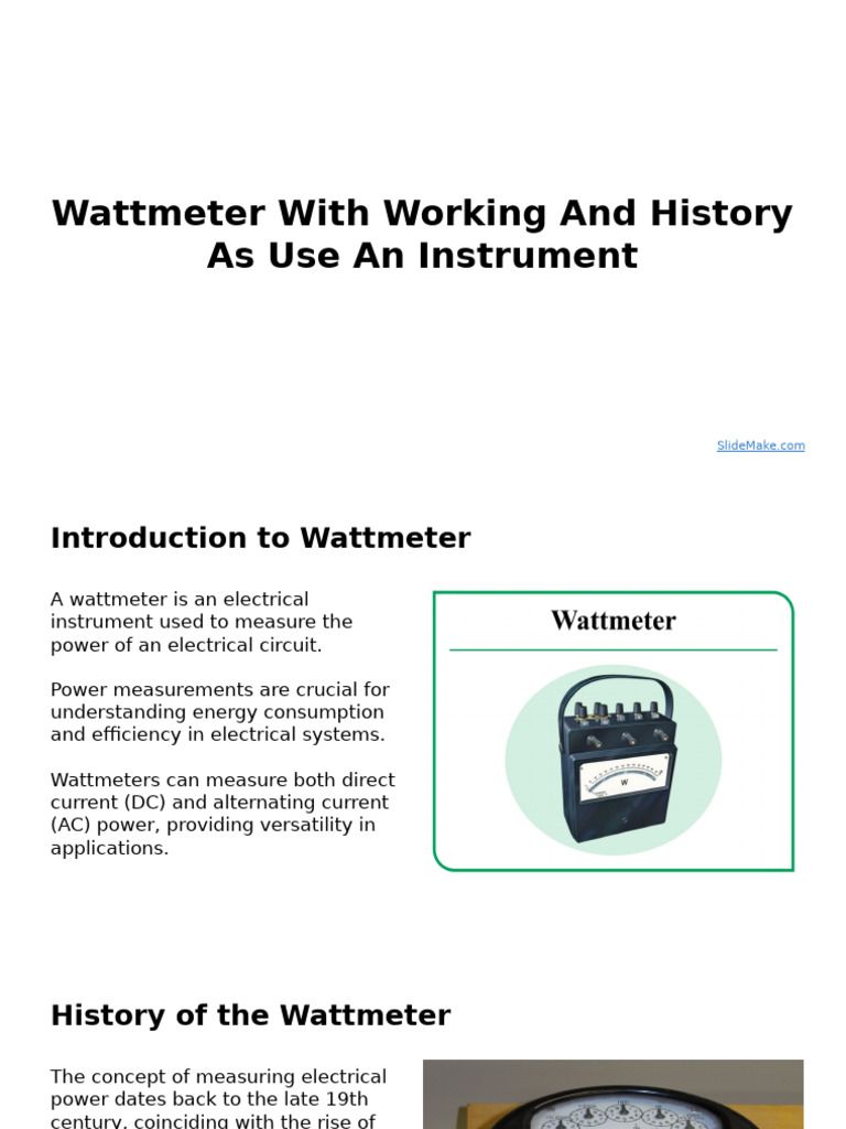 K-23ES031 Wattmeter With Working and History As Use An Instrument | PDF ...