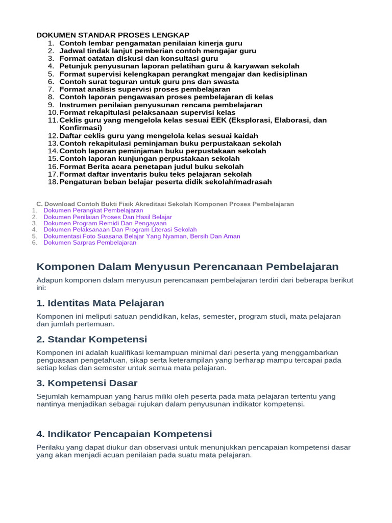 Dokumen Standar Proses Lengkap | PDF