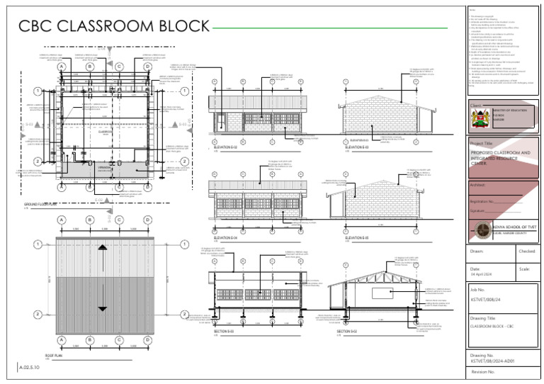 CBC Classroom Block Design Plan | PDF | Concrete | Building Engineering